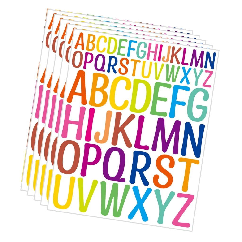 5 Sheets Alphabets Sticker Letter Sticker Aesthetic Sticker Decorative ...