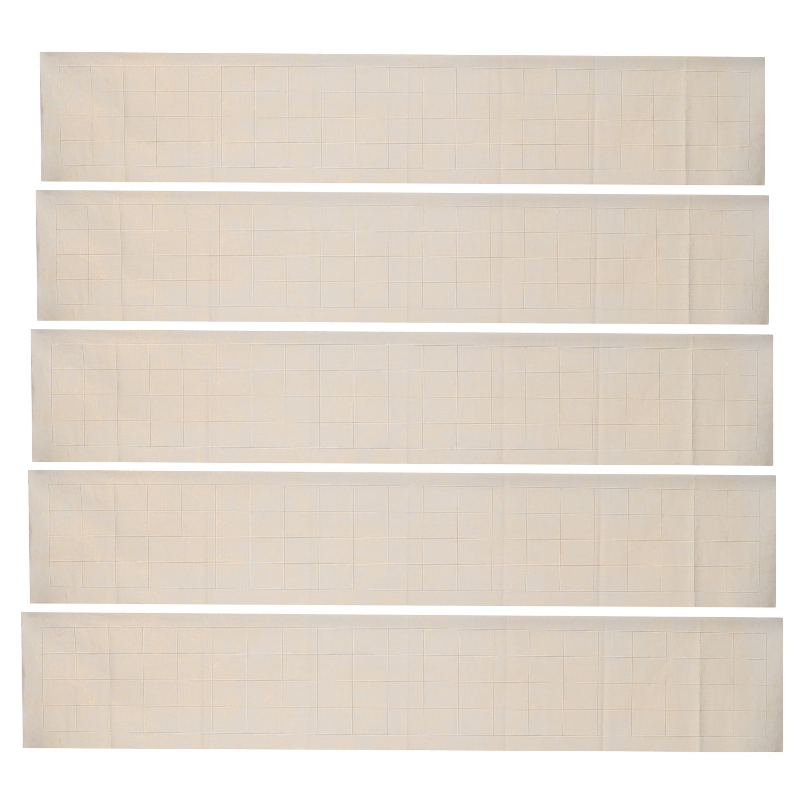 5 Sheets Beige Chinese Calligraphy Rice Paper with Guidelines for Small ...