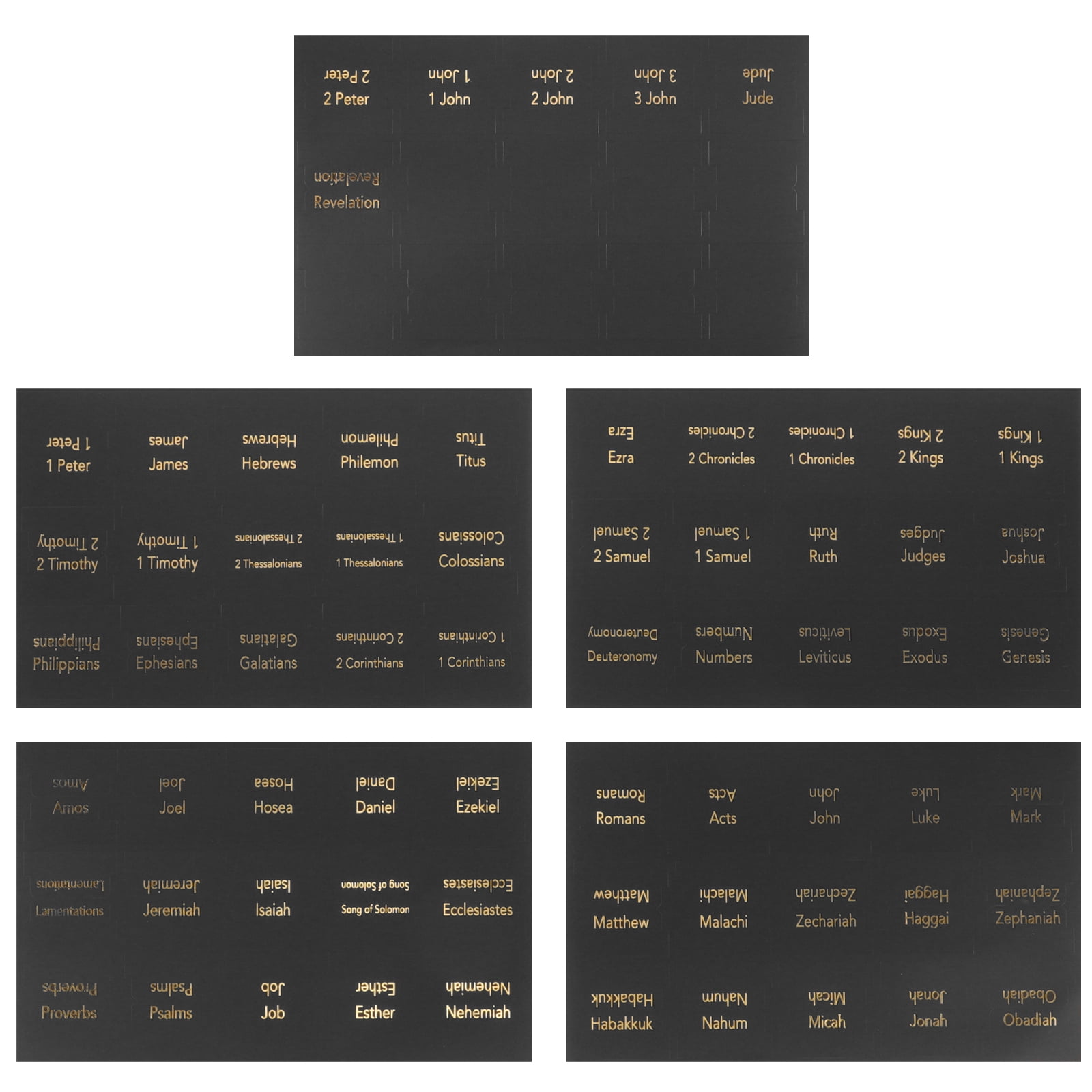 5 Sheets Bible Index Tags Book Accessories Tabs Labels Removable Mini ...