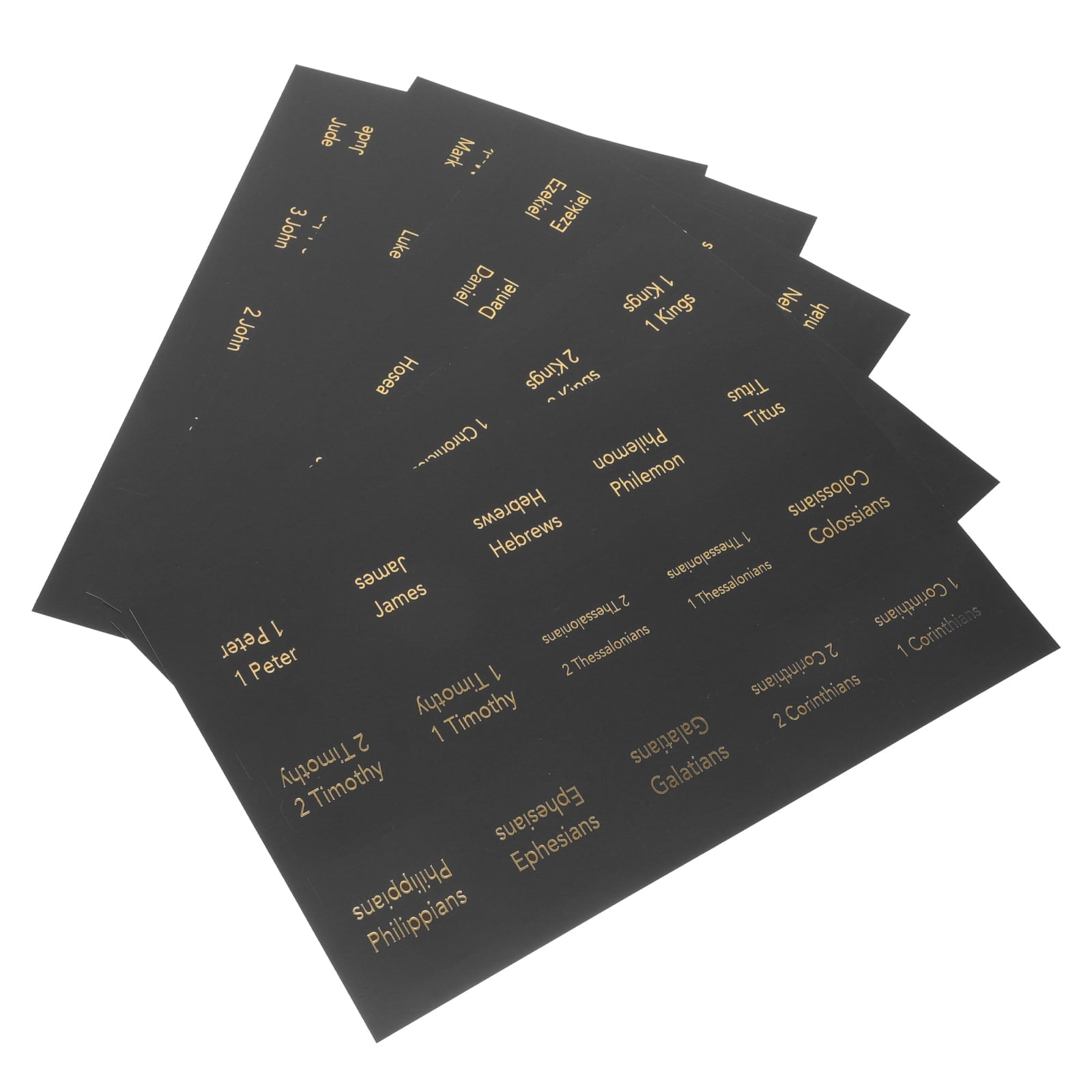 5 Sheets Books Labels Black Bible Tabs Book Tabs Bible Index Tags ...