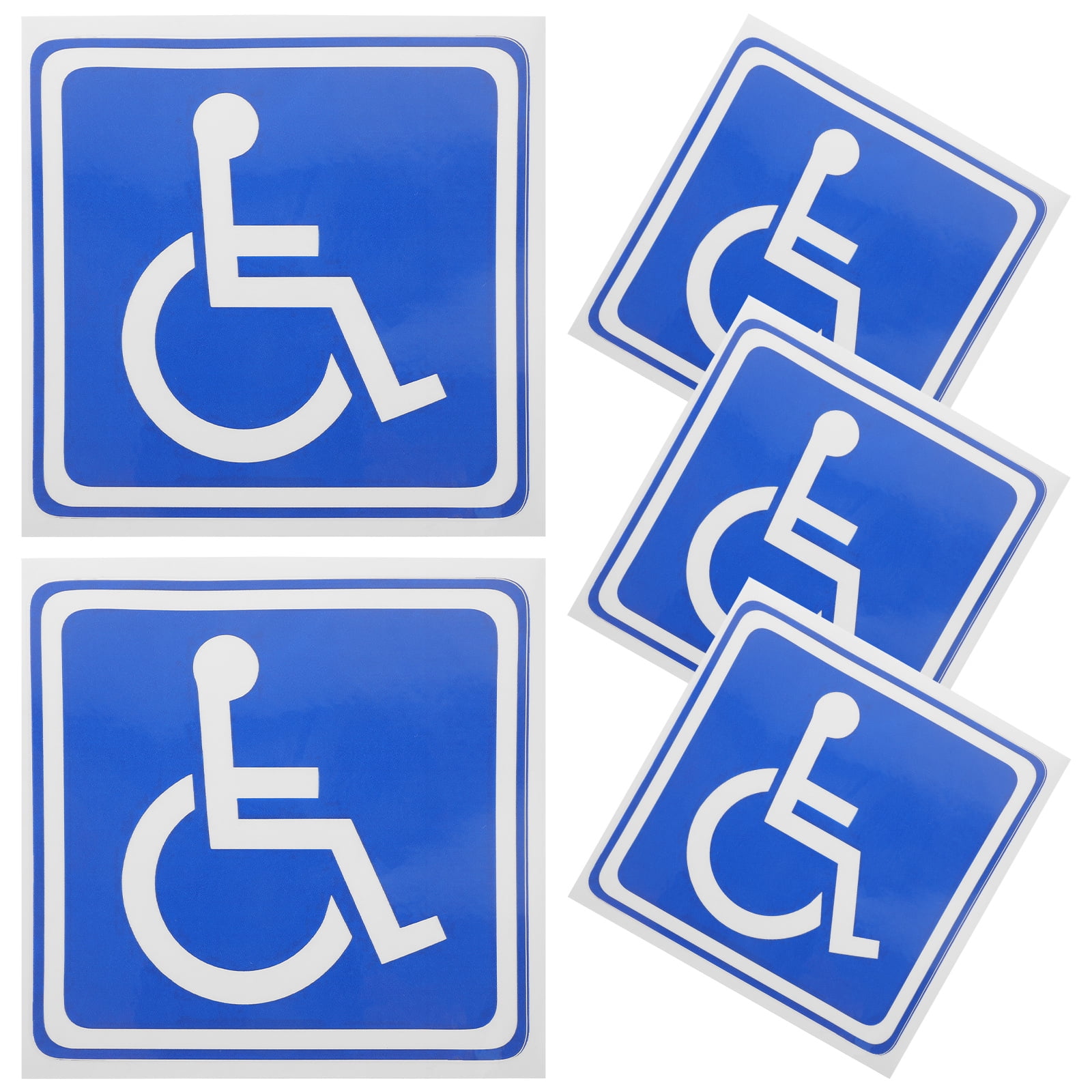 5 Sheets Disabled Wheelchair Stickers Adhesive Disabled Wheelchair Symbol Sign Decals
