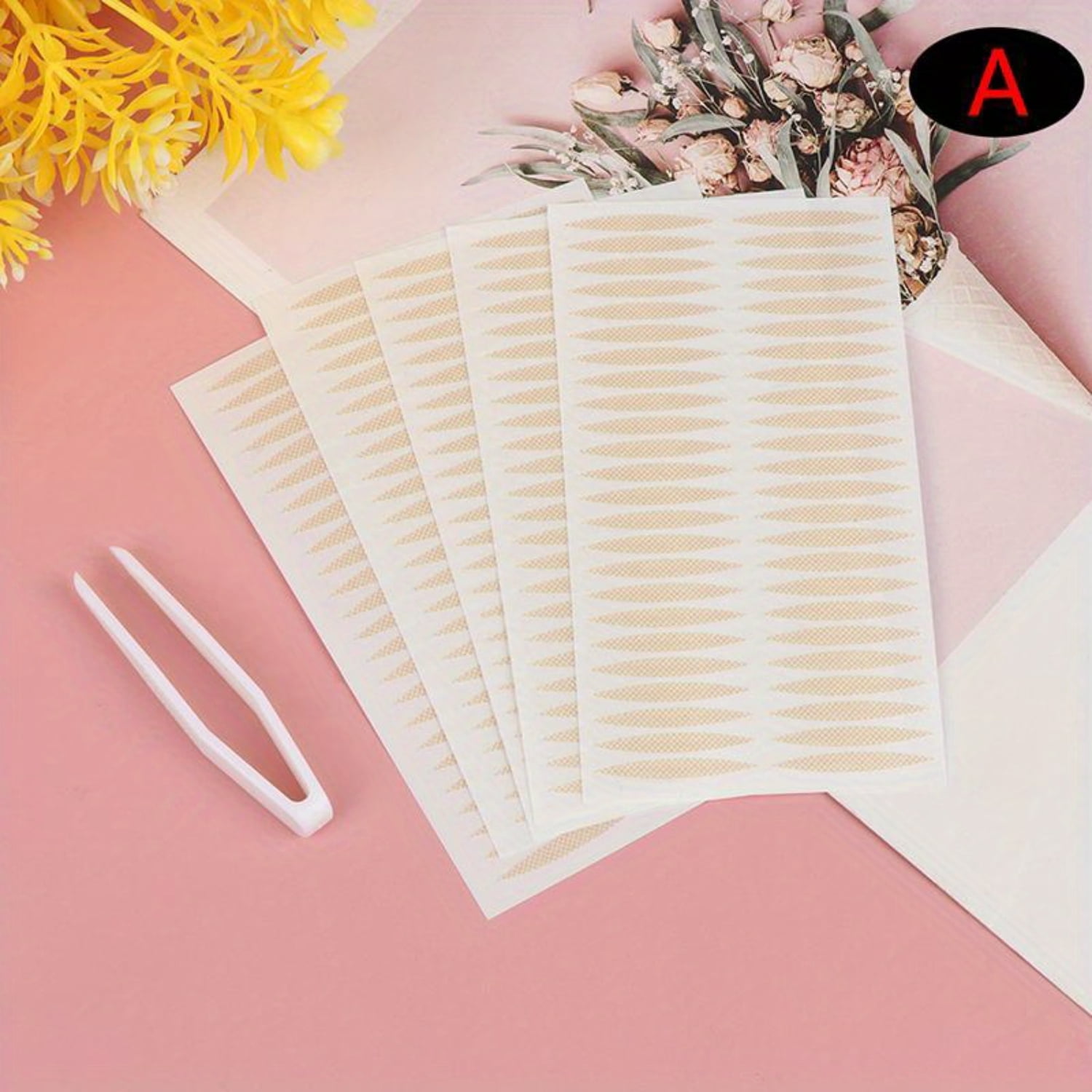 5 Sheets Eyelid Tape Stickers With 1pc Tweezer - Double Eyelid Tape ...