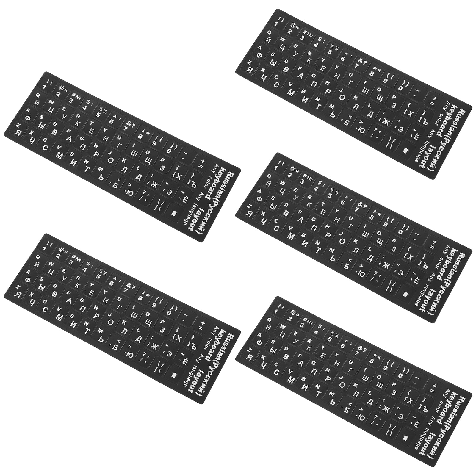 5 Sheets Keyboard Labels Computer Replacement Stickers Film - Walmart.com