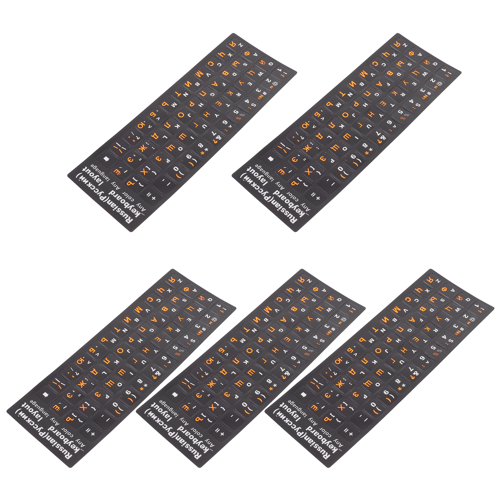 5 Sheets Keyboard Letter Sticker Computer Keyboard Replacement Sticker ...