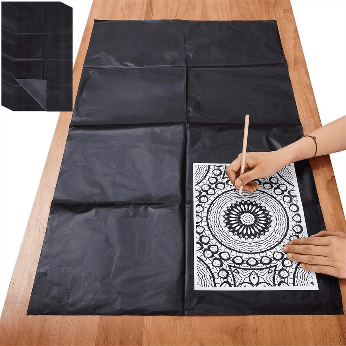 5 Sheets Large Carbon Paper for Tracing 20.3 X 36 Inch Graphite ...