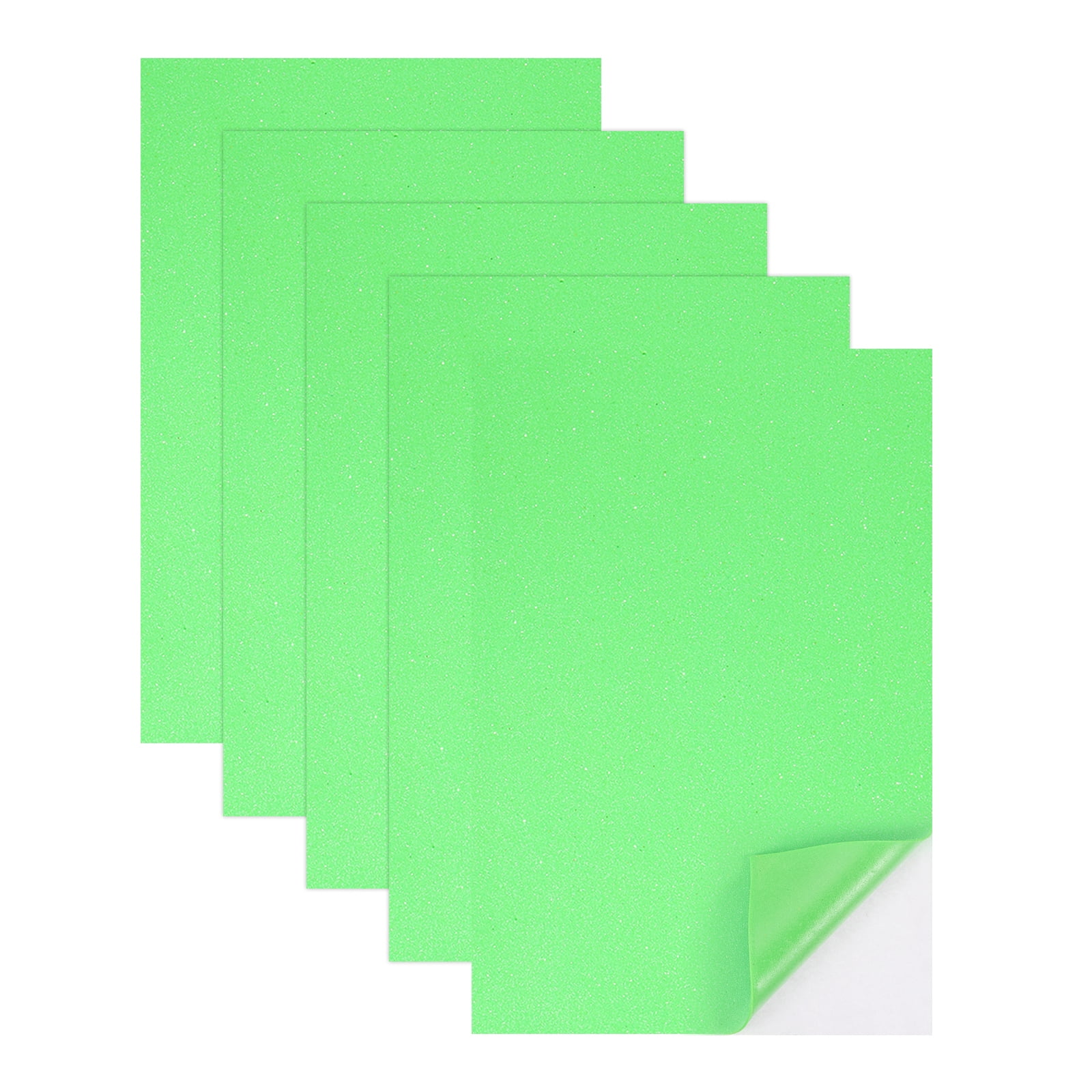 5 Sheets Light Green Shiny Foam Sheets with Adhesive Backing, 8x12Inch ...
