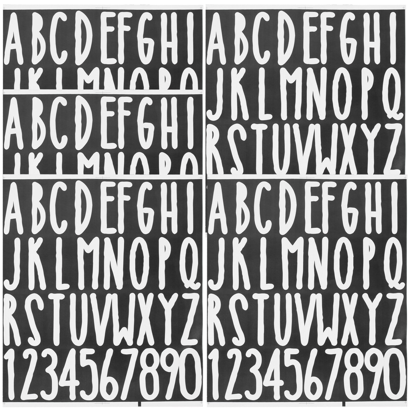 5 Sheets Mailbox Stickers Alphabet Letter Numbers Decals Waterproof ...