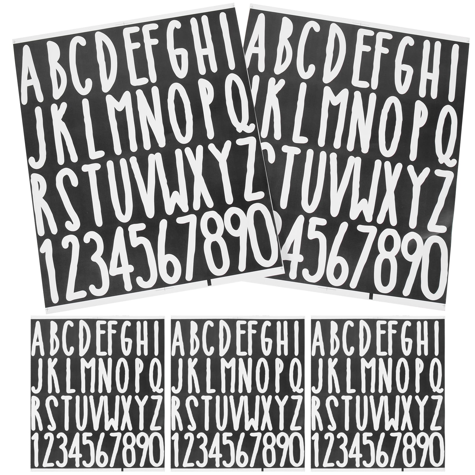 5 Sheets Mailbox Stickers Black Letter outside House Decor Reflective ...