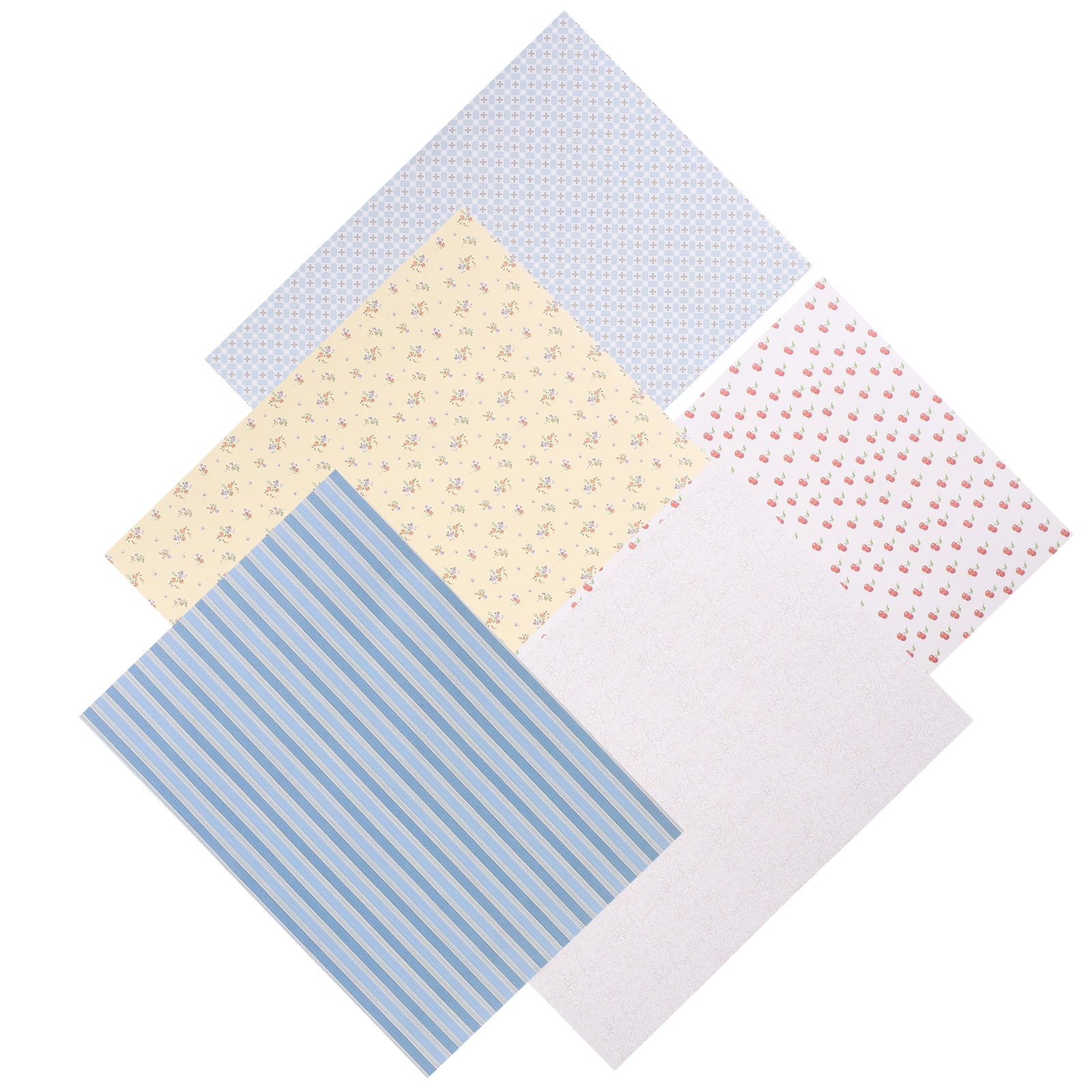 5 Sheets Mini House Wallpaper Stickers Adhesive Doll House Wall Paper ...