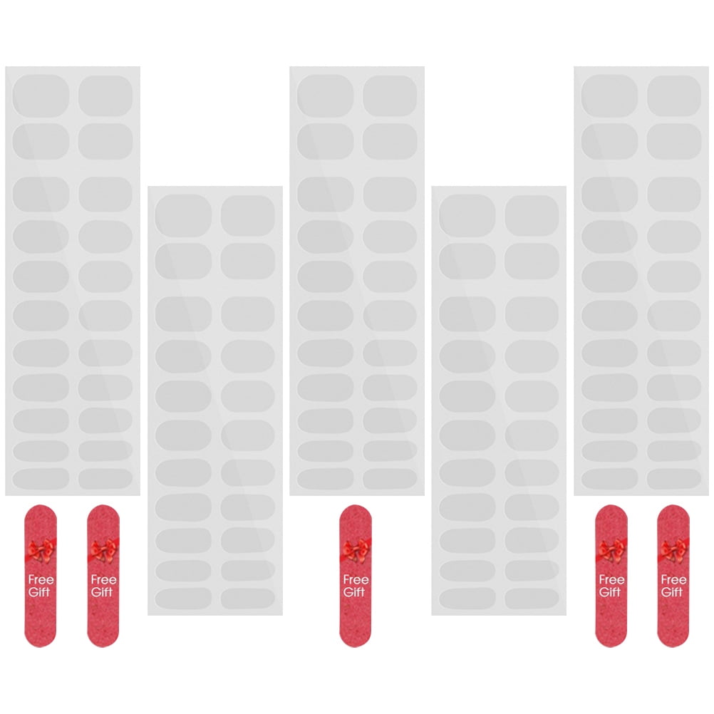 5 Sheets Nail Stickers Holy Gel Nails Peel Kits Transparent - Walmart.com