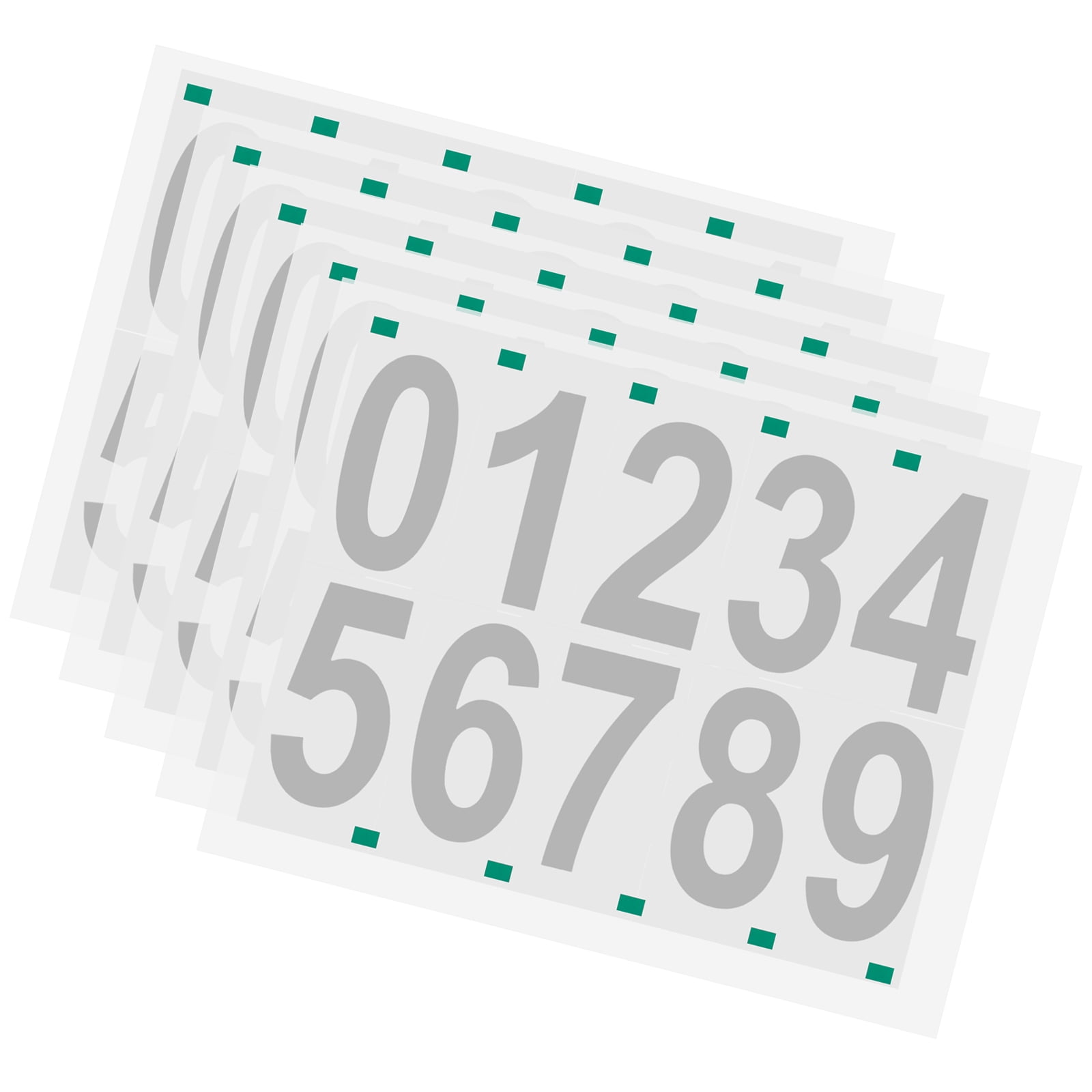 5 Sheets Number Sticker Adhesive Numbers Decals Number Stickers 0-9 ...