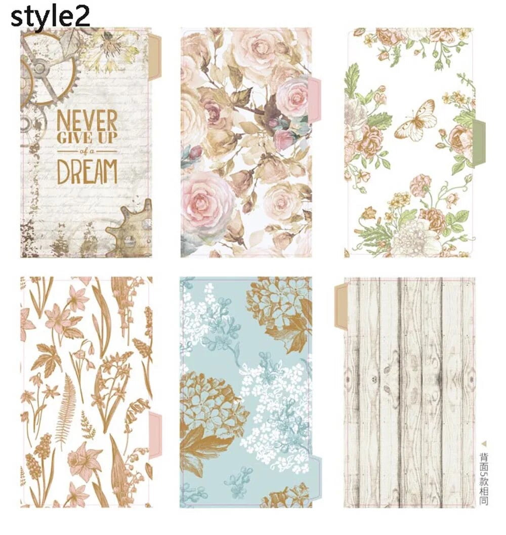 5 Sheets Paper Index Divider A5 A6 Cute 6 Holes for Binder Planner ...