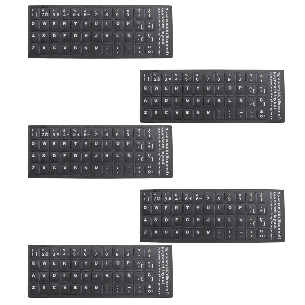 5 Sheets Rechargeable Signal Lights Keyboard Stickers Multilingual ...