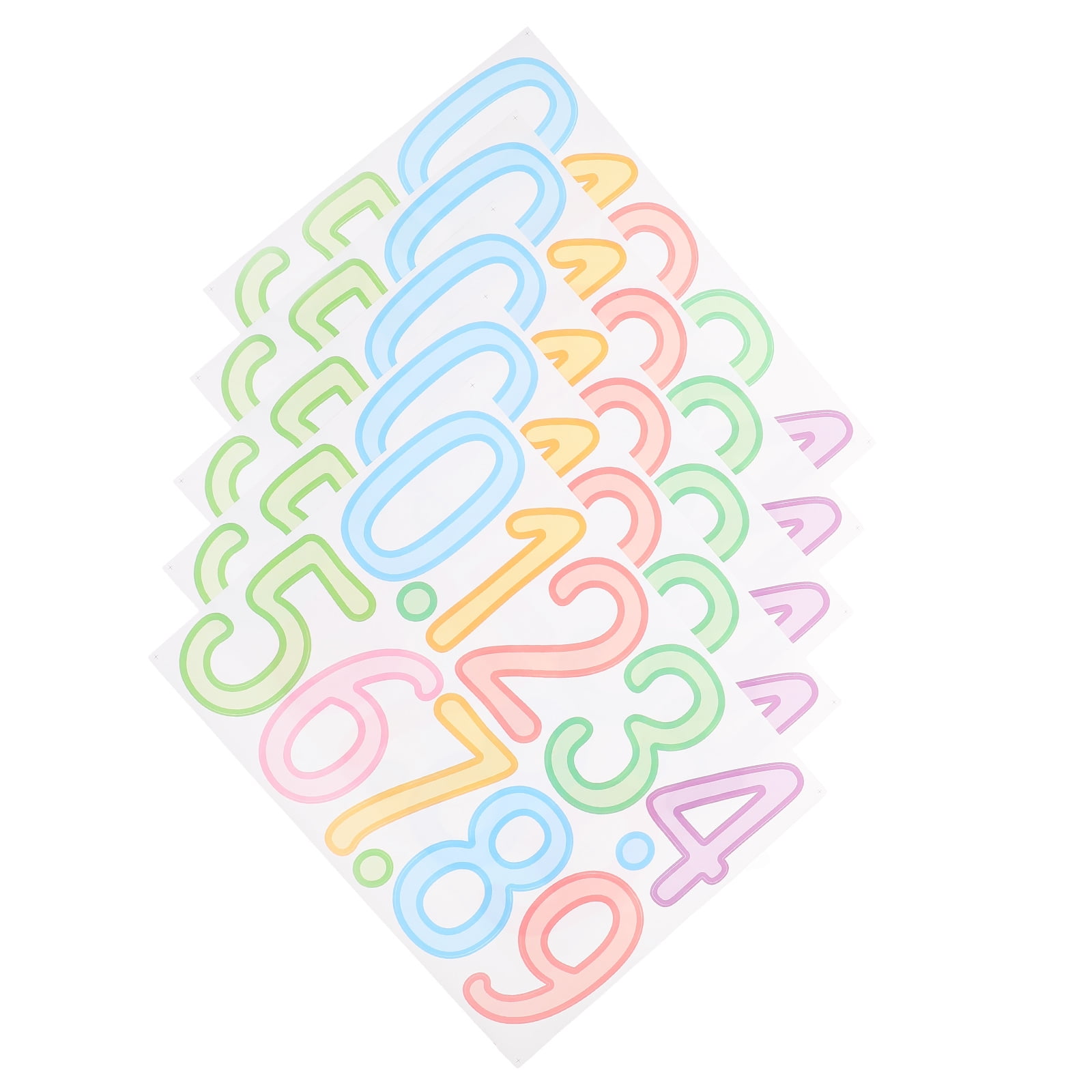 5 Sheets Self-Adhesive Number Stickers For Kids Early Education ...