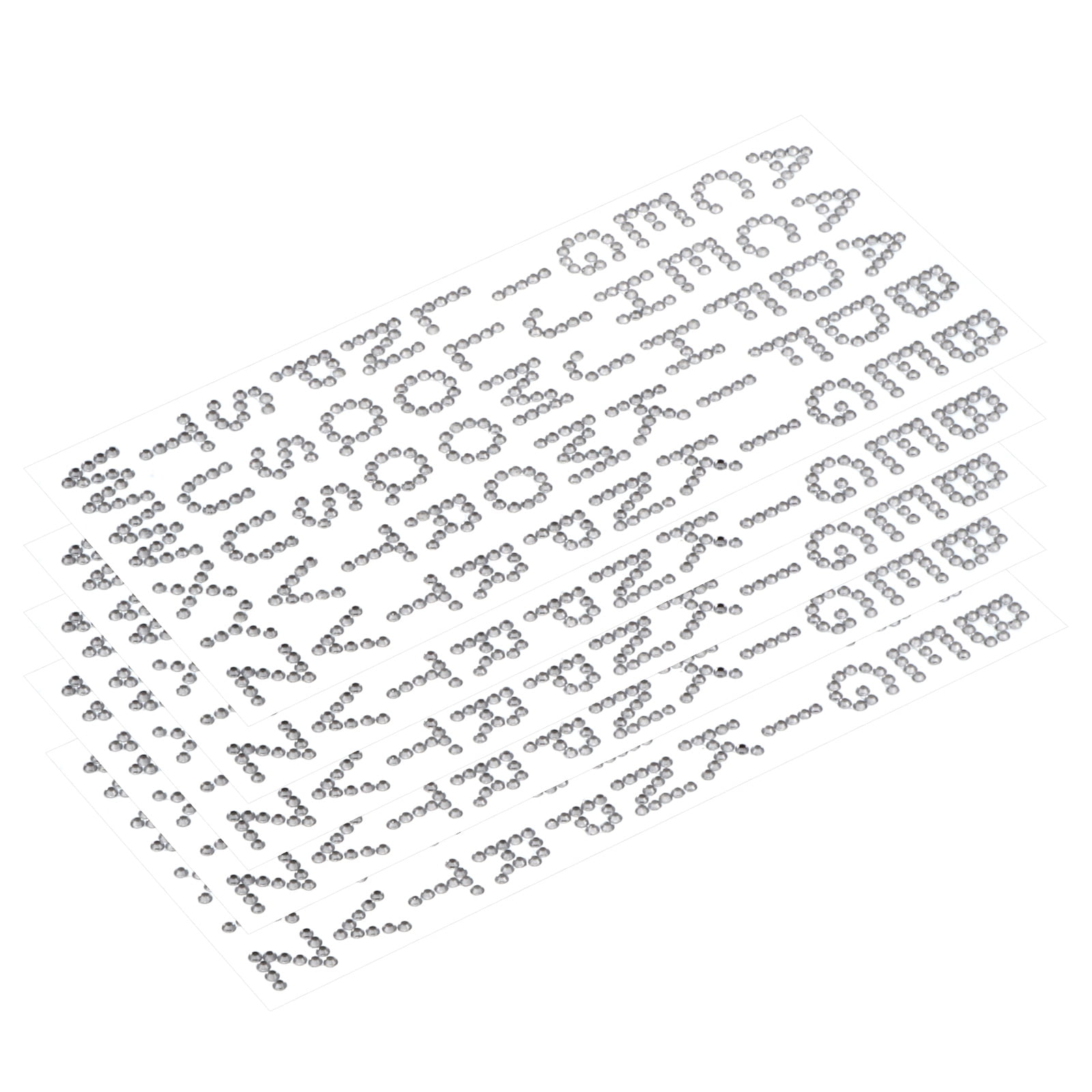 5 Sheets Stick Letters Numbers Alphabet Diamond Sticker Child - Walmart.com