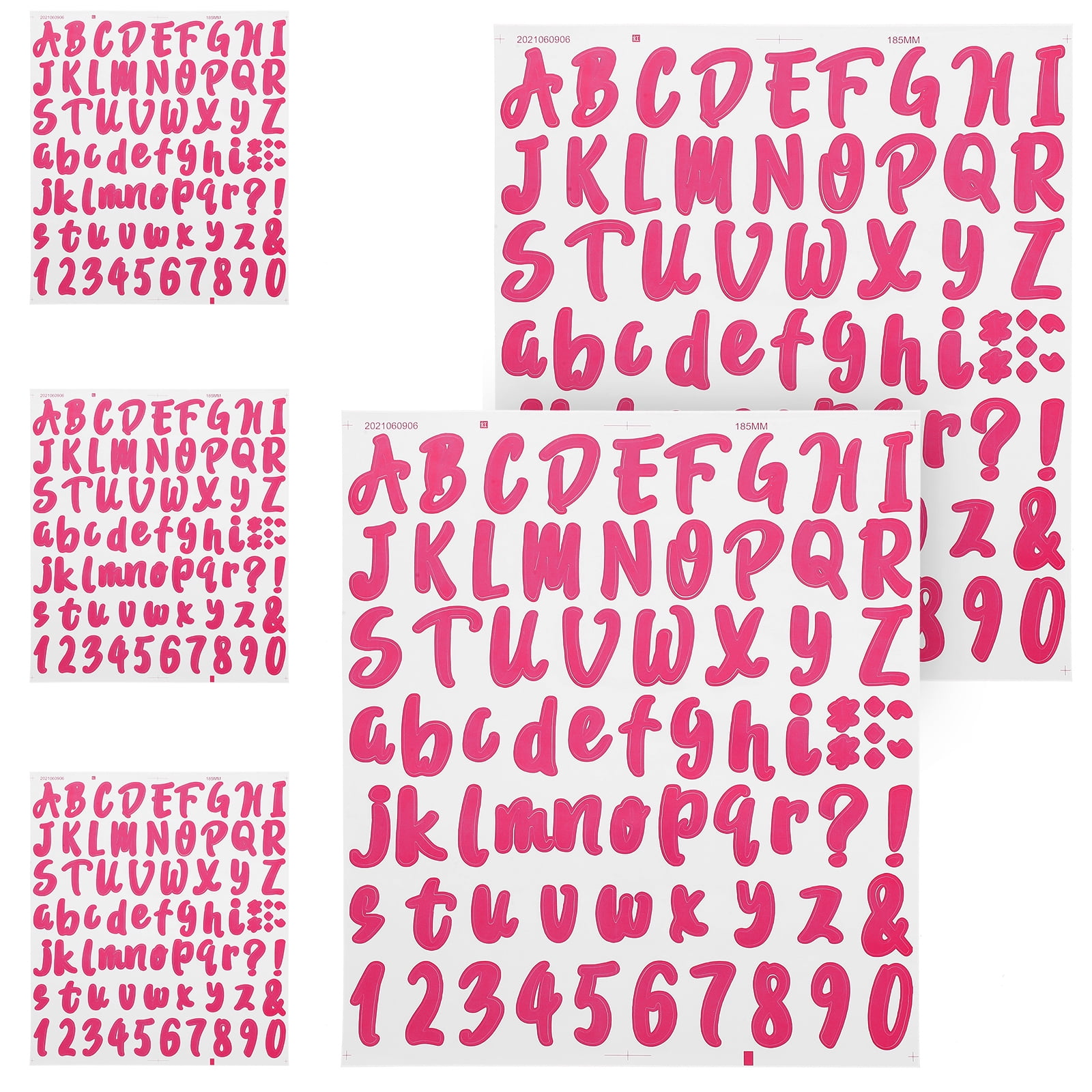 5 Sheets Wedding Birthday Party Numbers Letters Name Stickers Self ...