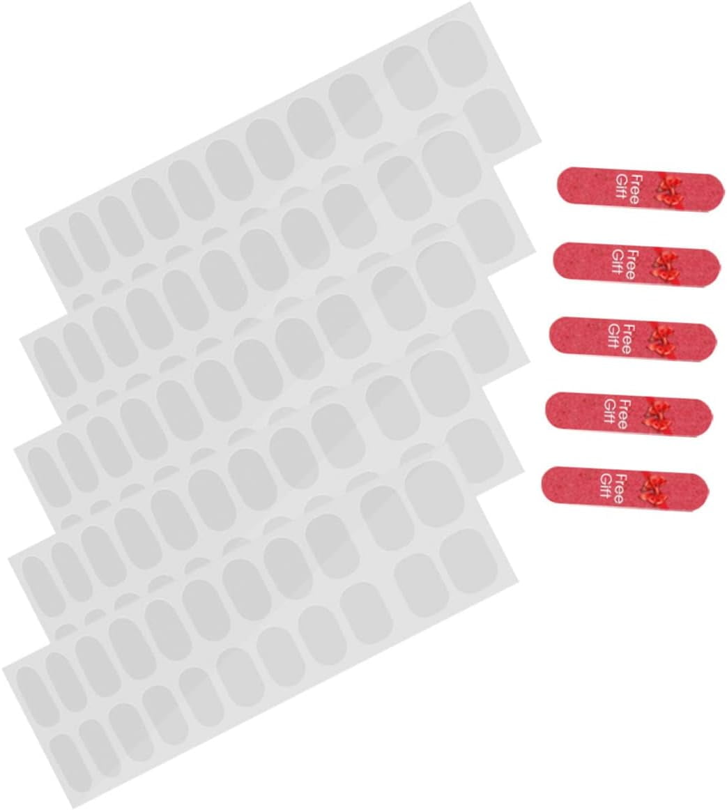 5 Sheets il Stickers il Art Decals Stickers Semi-Cured Gel il Strips il ...