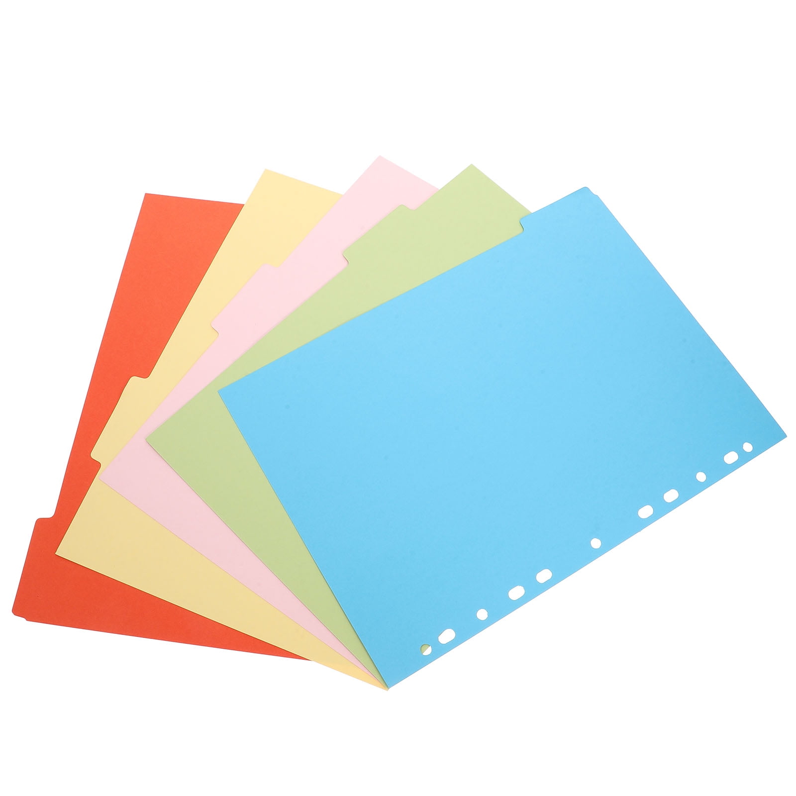 5 Sheets of Binder Dividers A4 Notebook Binder Dividers Detachable ...