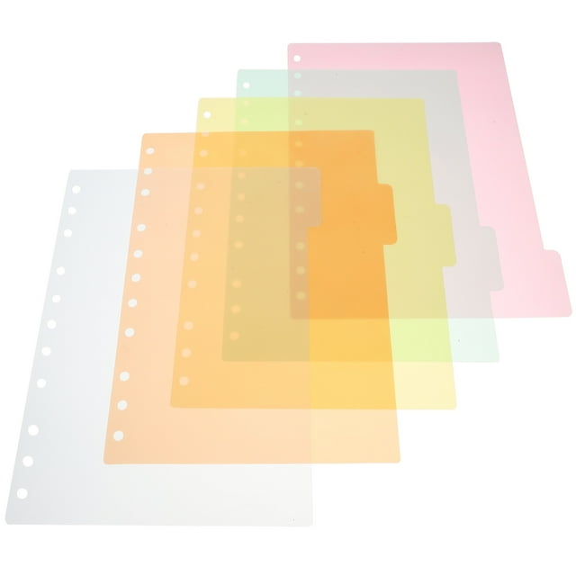 5 Sheets of Book Binder Dividers Notepad Dividers Detachable Notebook ...