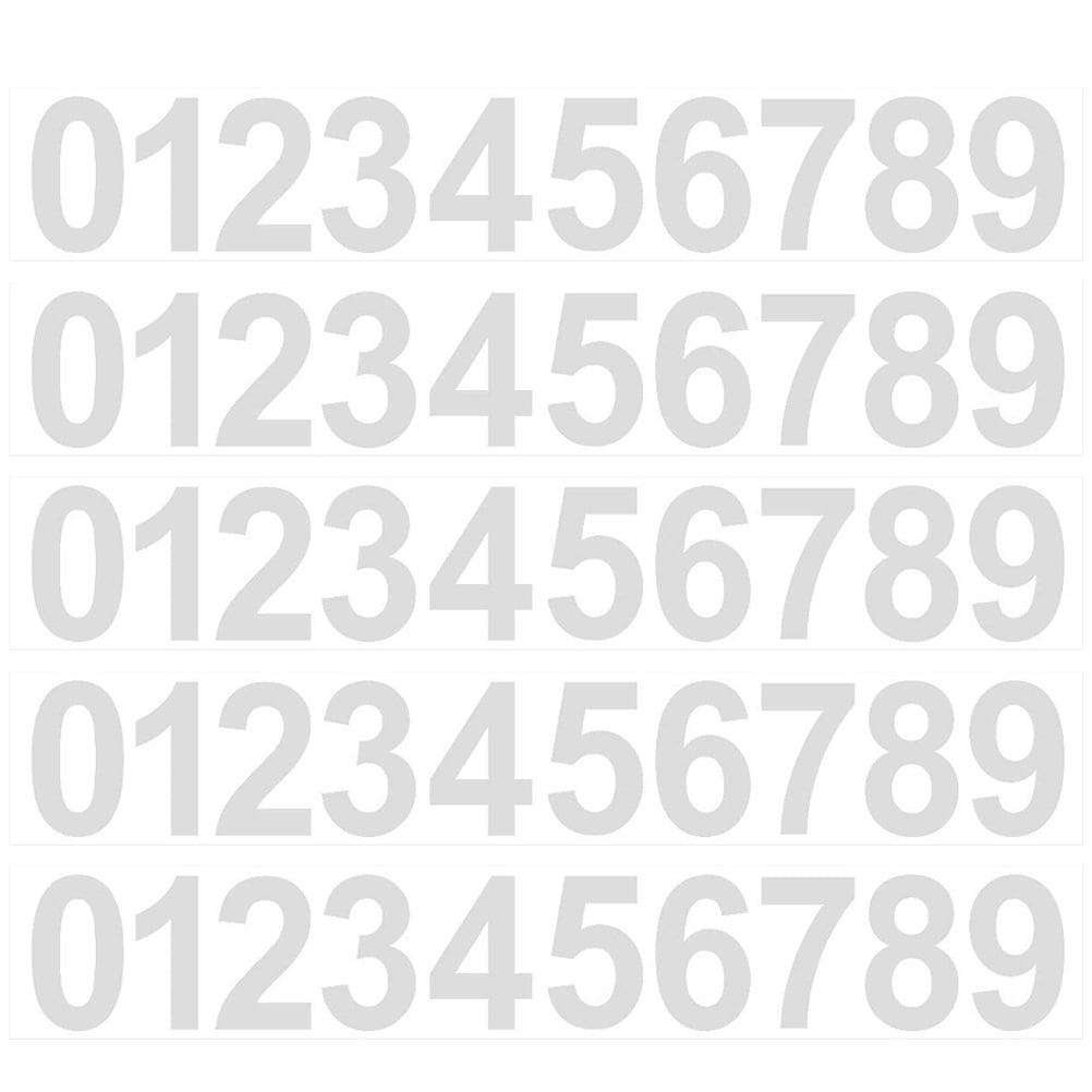 5 Sheets of Mailbox Number Stickers Helmet Decals Outside Doorplate ...