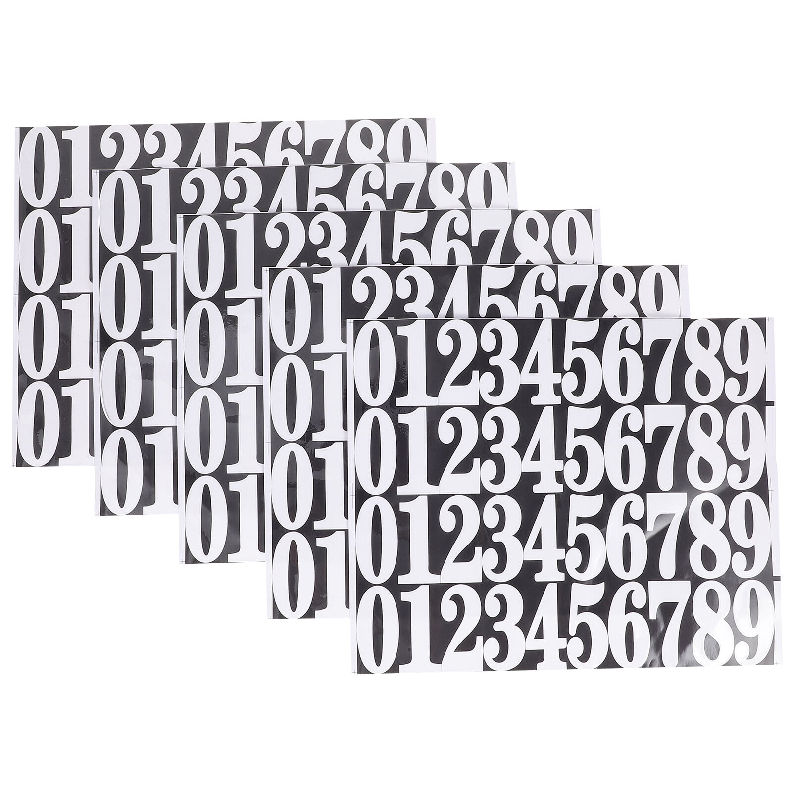 5 Sheets outside Self Adhesive Number Stickers Mailbox Reflective ...