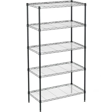 5-Shelf Shelving Unit, Adjustable, Heavy Duty Carbon Steel Wire Shelves ...