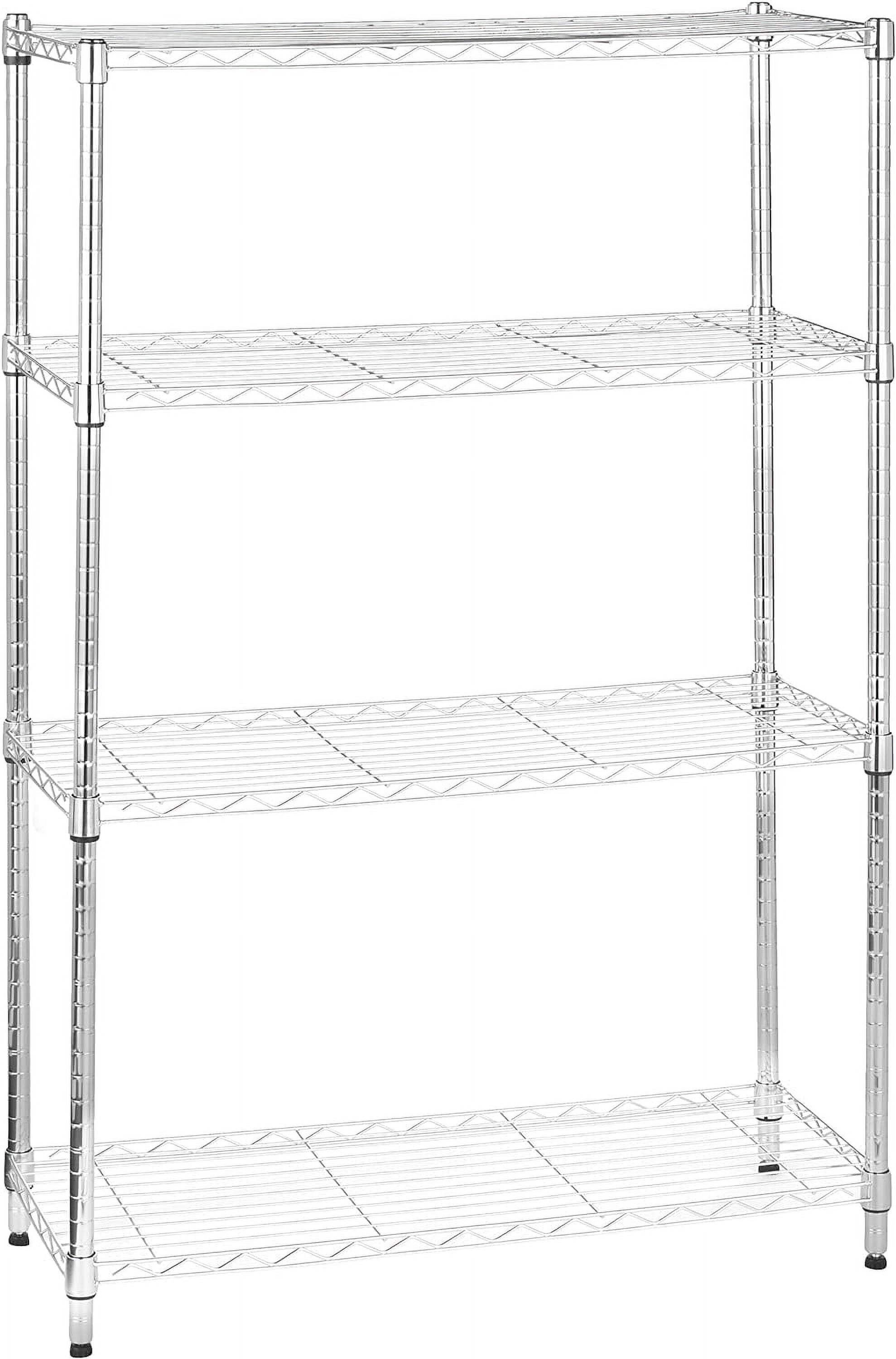 5-Shelf Adjustable Heavy Duty Steel Wire Rack Storage Shelving ...