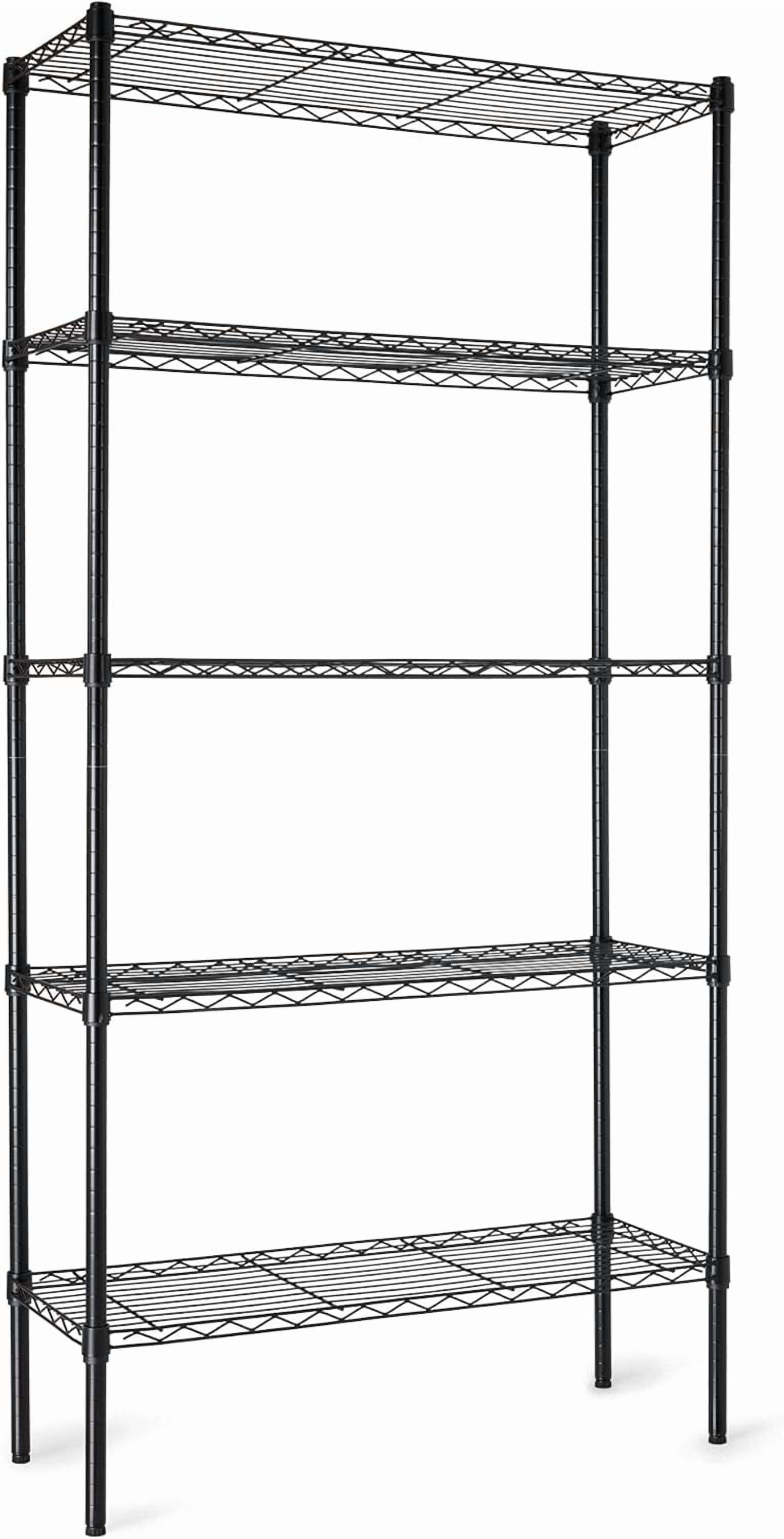 5-Shelf Adjustable Heavy Duty Steel Wire Rack Storage Shelving ...