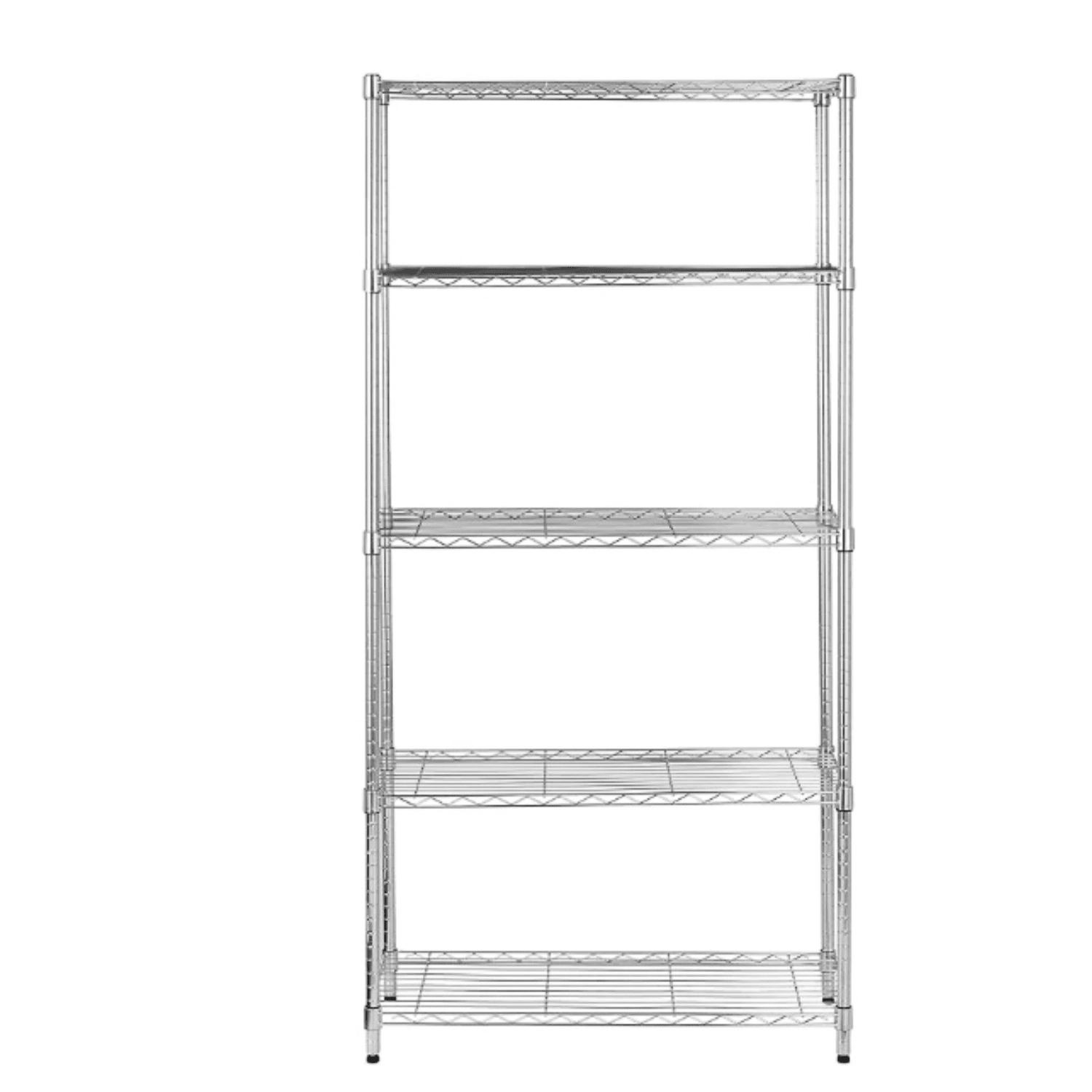 5-Shelf Adjustable Heavy Duty Steel Wire Rack Storage Shelving ...