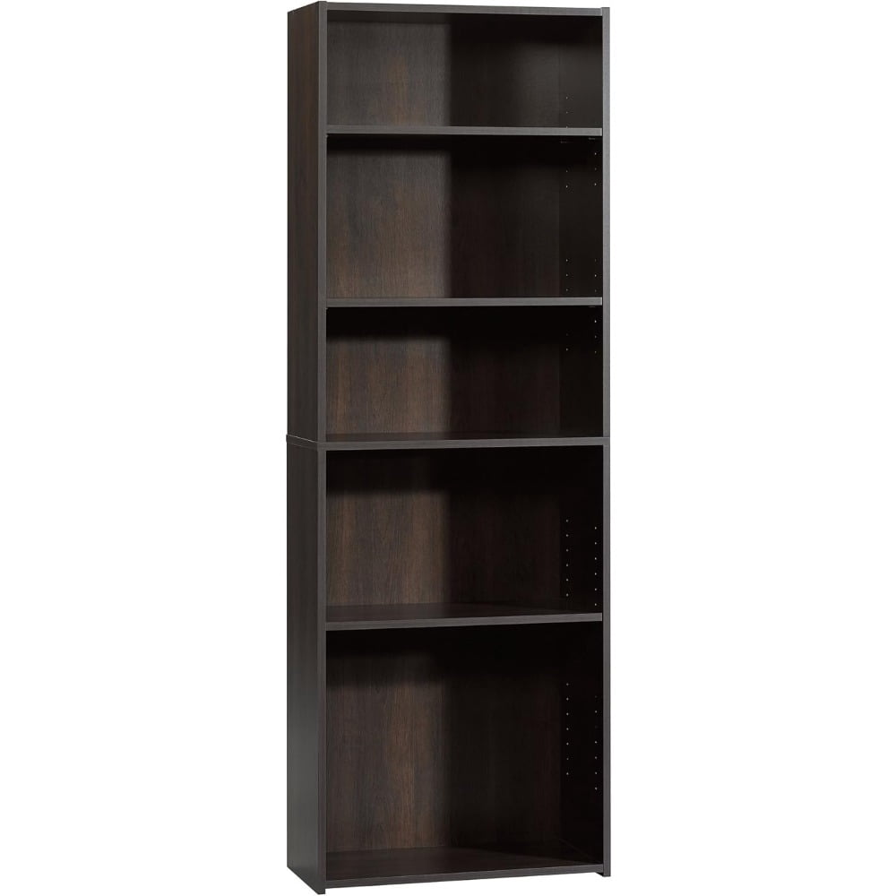 5-Shelf Bookcase with Adjustable Storage Shelves in Brook Cherry ...