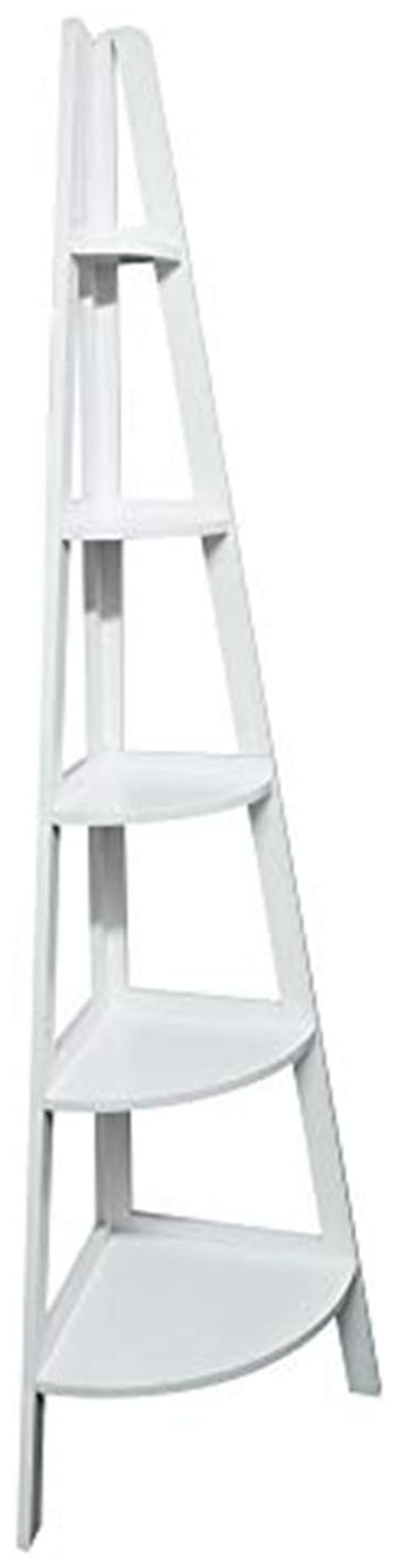 5-Shelf Corner Ladder Bookcase, White (Pack of 1) - Walmart.com