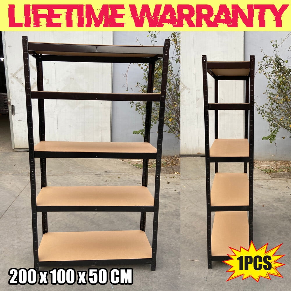 5 Shelf Heavy Duty Metal Shelving Rack Garage Storage Large NEW 200CM ...