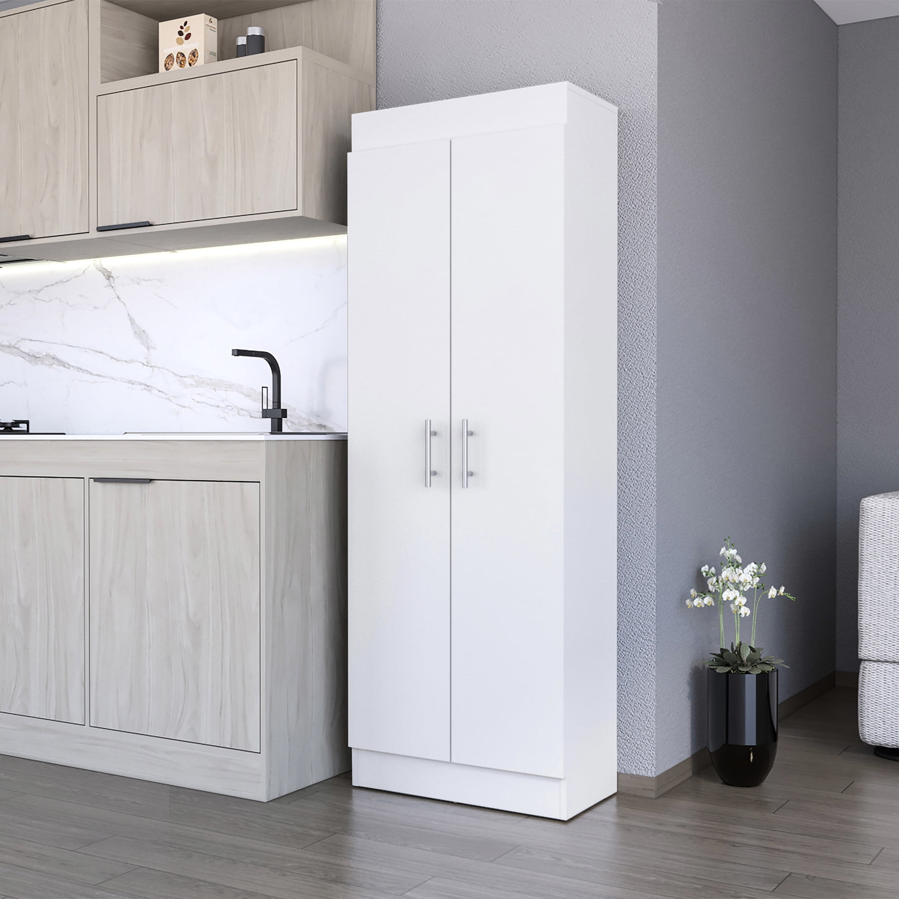 5-Shelf Kitchen Cabinet / Engineered Wood, Rectangular Shape / Saves ...