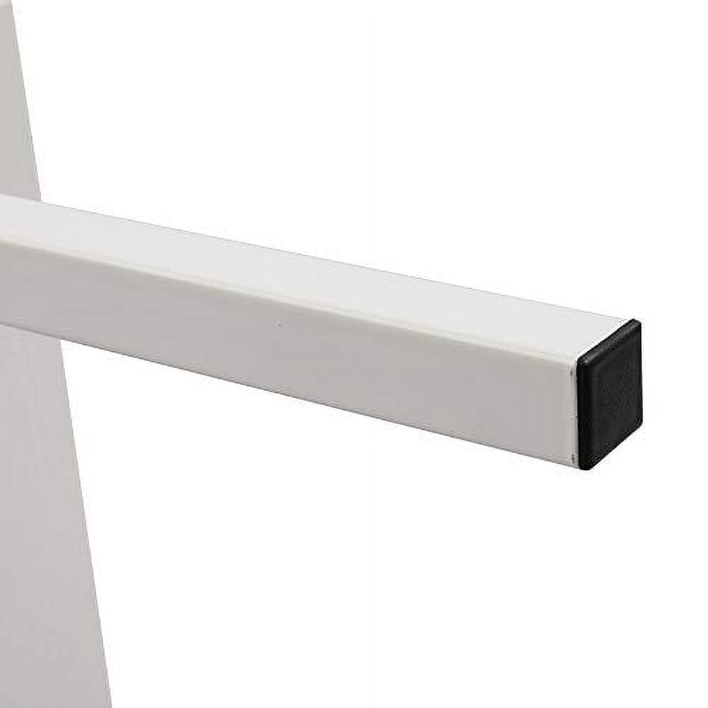 5-Shelf Ladder Bookcase Bookshelf with Metal Frame (White) - Walmart.com