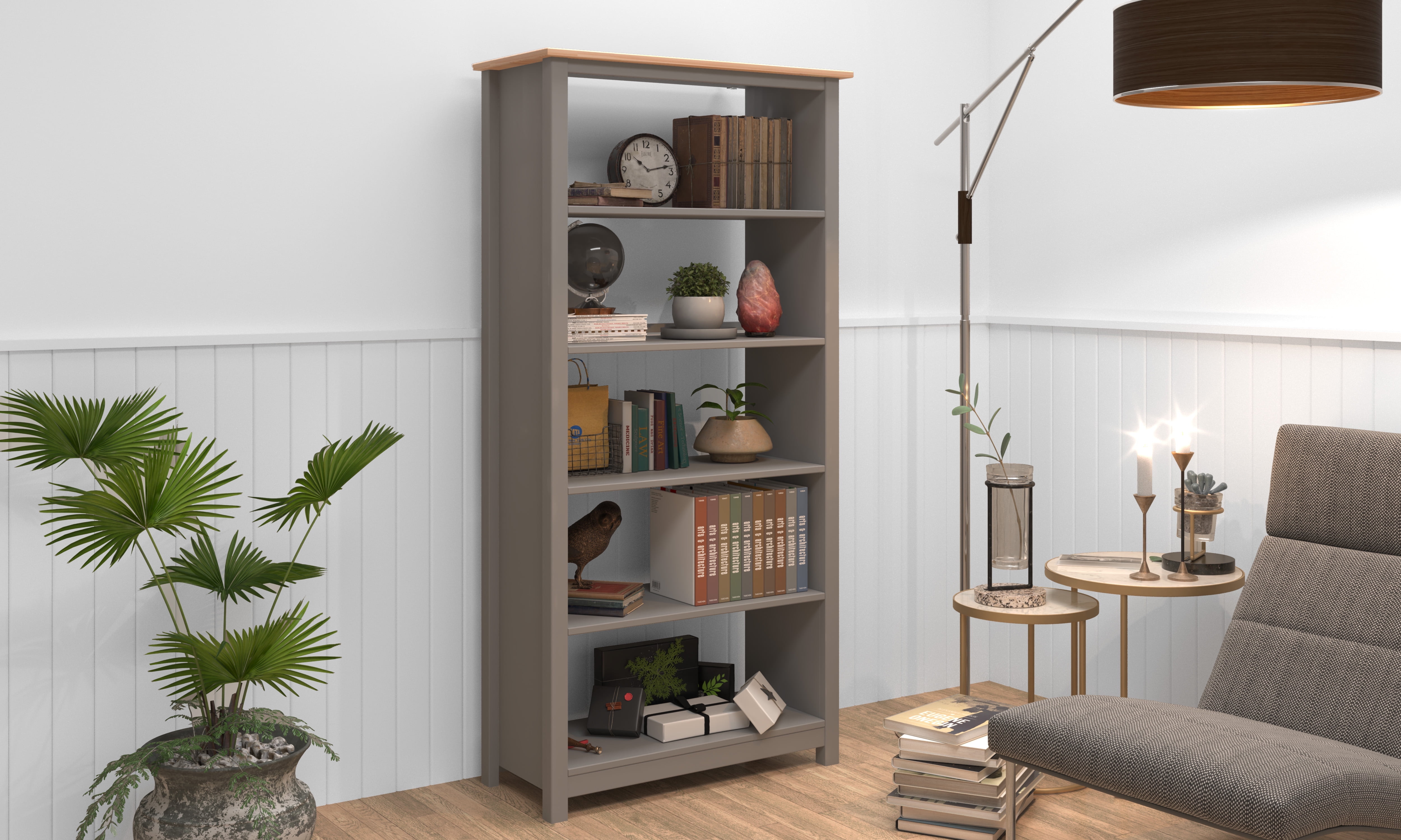 The range grey bookcase store