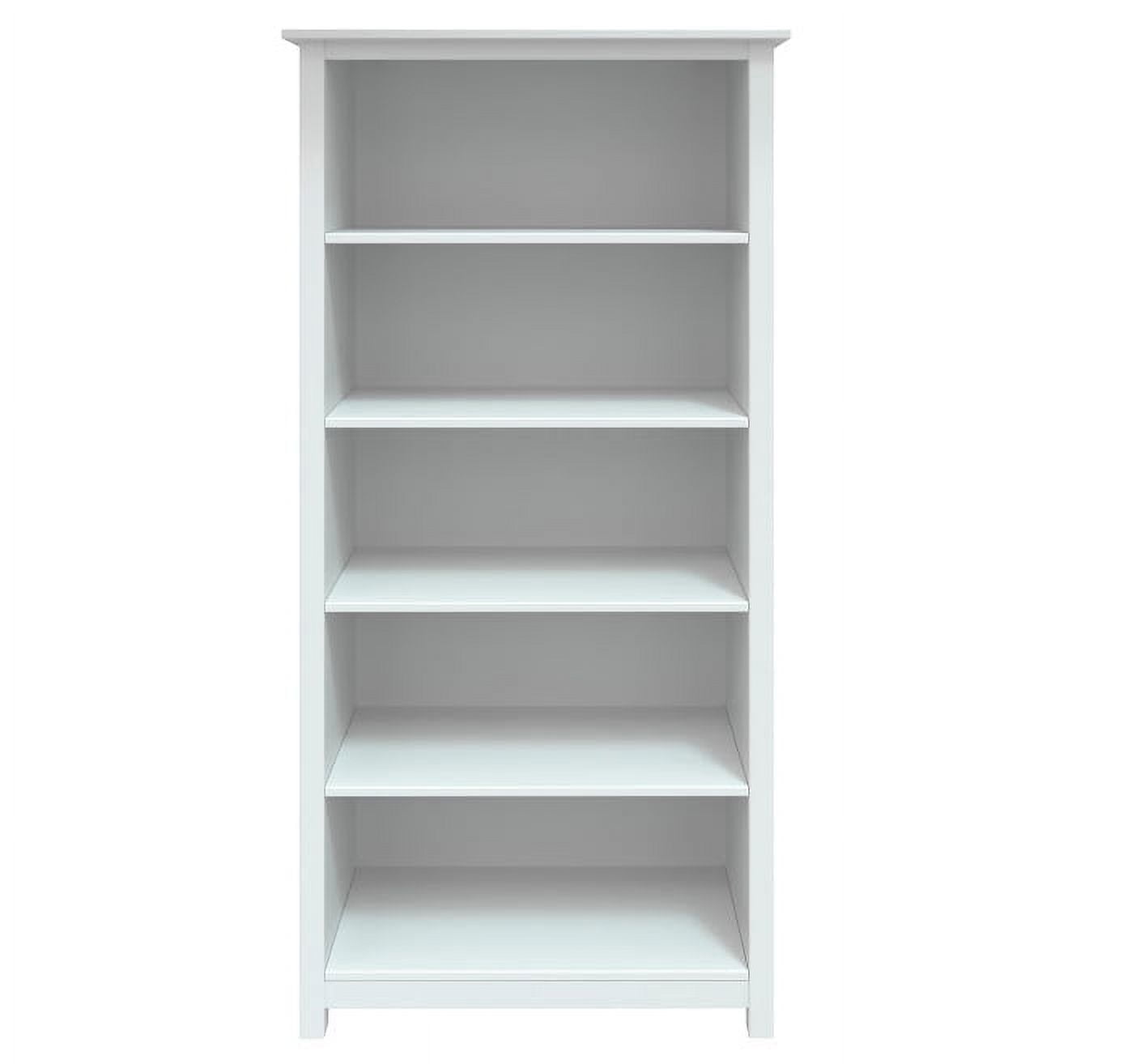 5 Shelf Open Bookcase Unit White - Walmart.com