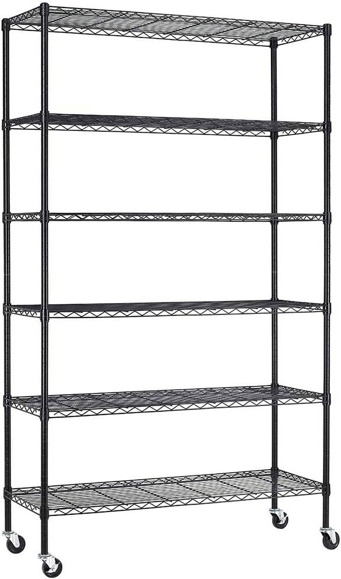 5 Shelf Wire Shelving Unit Garage NSF Wire Shelf Metal Large Storage Shelves Heavy Duty Height ...