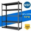 "REIBII Heavy-Duty Metal Shelves, Adjustable Storage Capacity 2000lbs ...