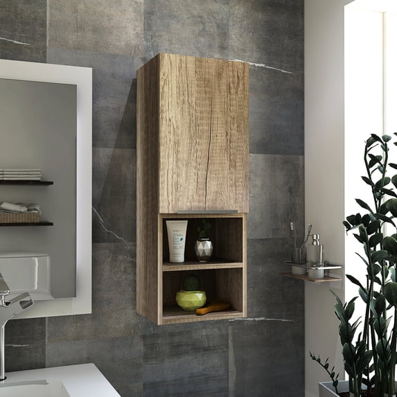 5+ Shelves, Particle Board Construction | Wall - Mounted Bathroom ...