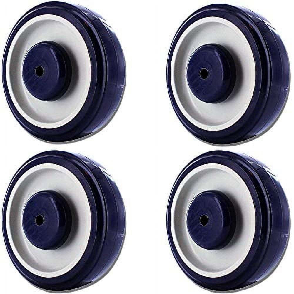 5" Shopping Cart Replacement Wheels | Set of 4 Wheels | 5/16" Bore ...