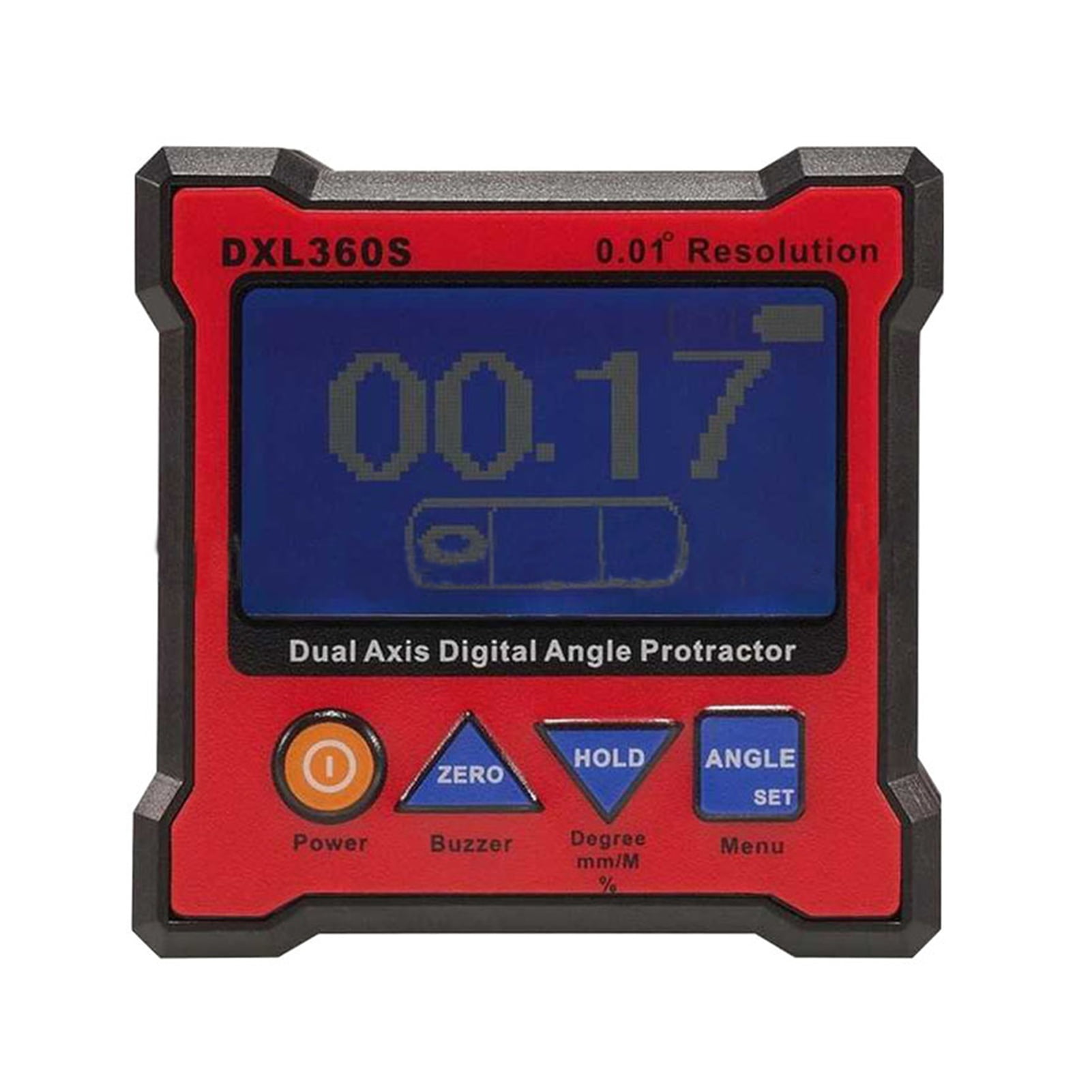 5 Side Magnetic BaseHigh Precision Dual Axis Digital Angle Protractor ...