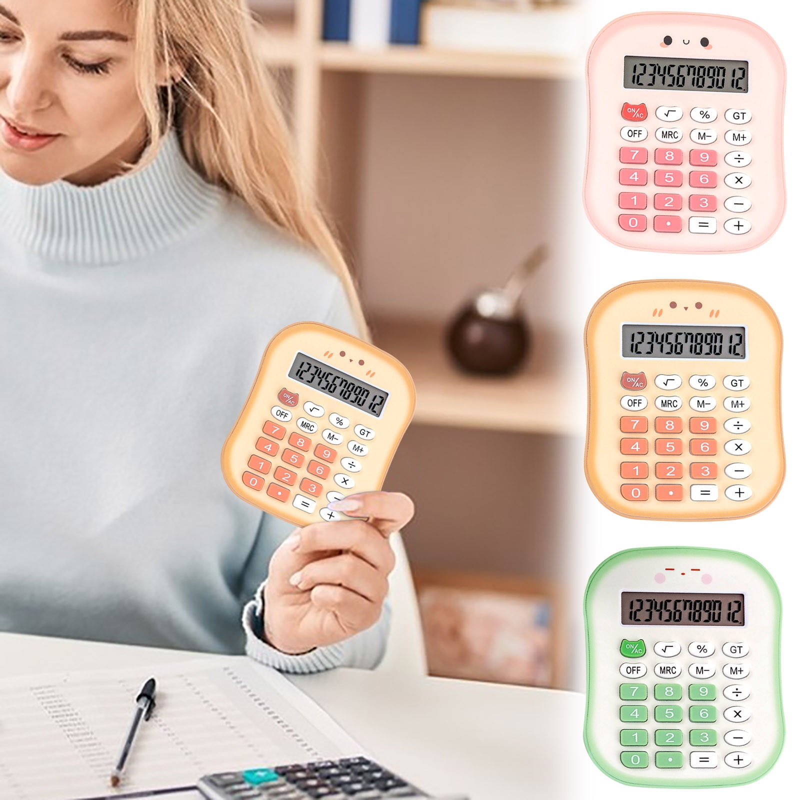under 5, Silent Mini Calculator, Compact and Quiet Office Calculator ...