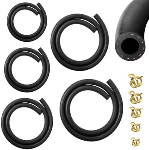 5 Size Fuel Line Hose - 3/8" 1/2" 5/16" 1/4" 3/16" ID NBR Rubber ...