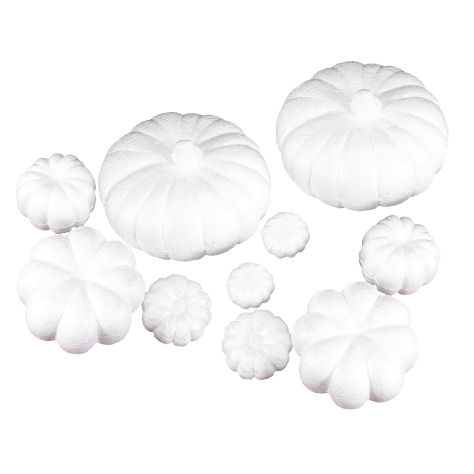 5 Sizes 10pcs Foam Craft Pumpkins for DIY & Decorations Lifelike Solid ...