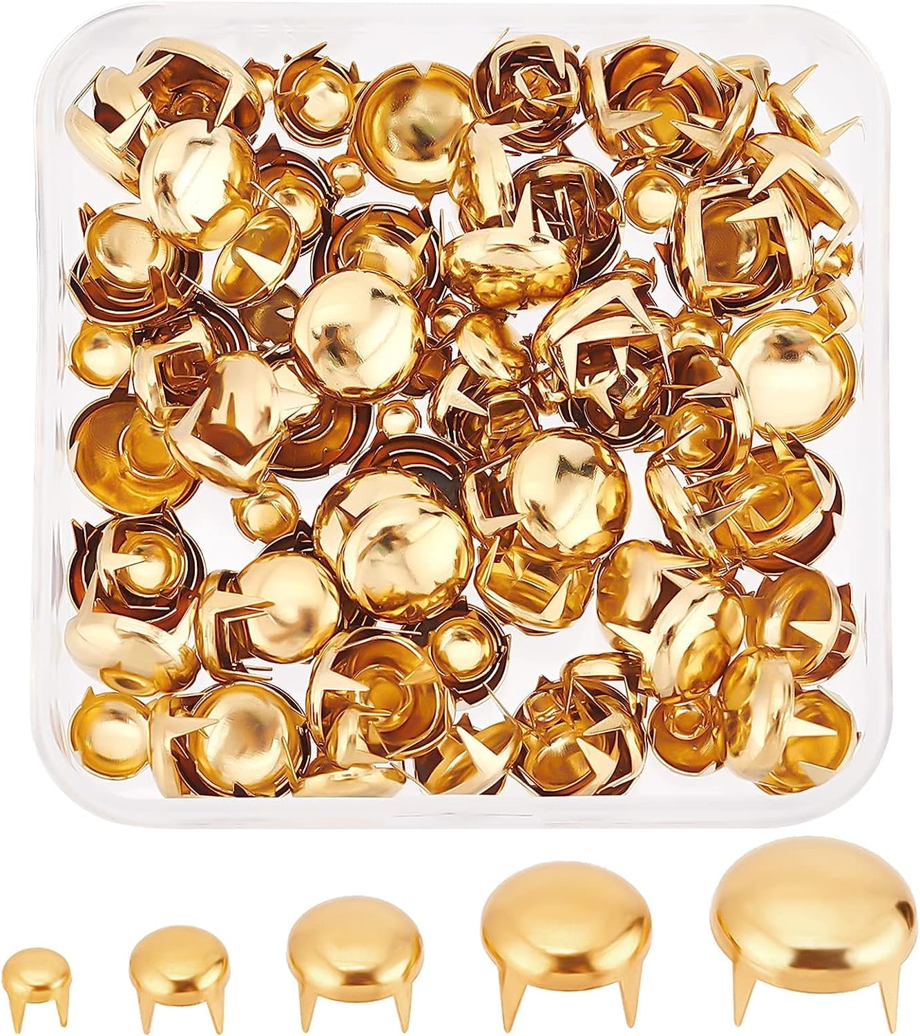 5 Sizes 200PCS Claw Rivet Nailheads Spots Stud Round Dome Studs Metal ...