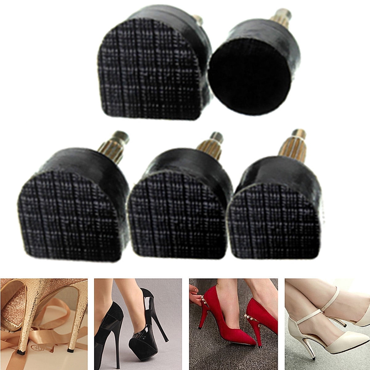 5 Sizes 60Pcs Spike High-heeled Shoes Repair Tips Taps Replacement ...
