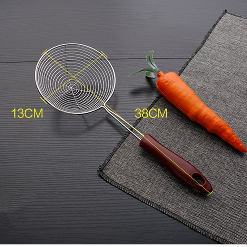 5 Sizes Anti-scalding Stainless Steel Oil Frying Filter Strainer Deep ...