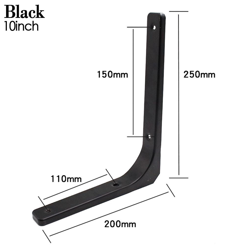 5 Sizes Black/White Color Shelf Support Bracket Heavy Support Bench ...