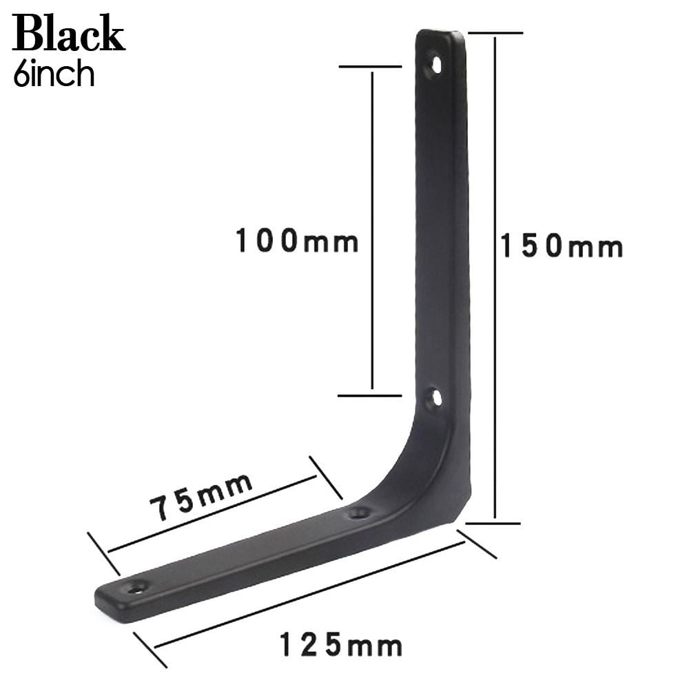 5 Sizes Black/White Color Shelf Support Bracket Heavy Support Bench ...