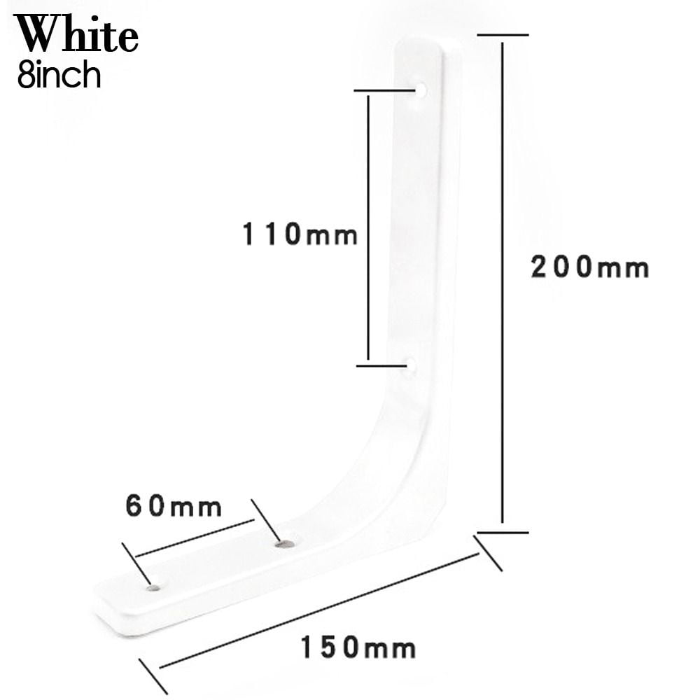 5 Sizes Black/White Color Shelf Support Bracket Heavy Support Bench ...
